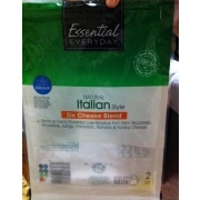 Essential Everyday natural Italian Style Six Cheese Blend: Calories ...
