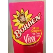 Borden Viva Skim Delight Fat Free Milk: Calories, Nutrition Analysis ...