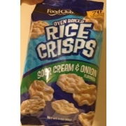Food Club Rice Crisps, Oven Baked Sour Cream & Onion: Calories ...
