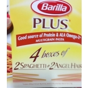 Barilla Plus, Pasta, 2 Spaghetti/2 Angel Hair 14.5 Oz: Calories ...