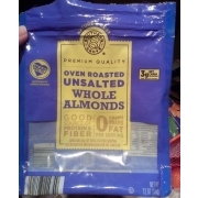 Southern Grove Whole Almonds, Unsalted, Oven Roasted: Calories ...