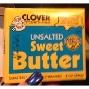 Clover Stornetta Farms Butter, Sweet, Unsalted: Calories, Nutrition ...