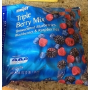 Meijer Triple Berry Mix, Unsweetened Blueberries, Blackberries & Raspberries: Calories ...