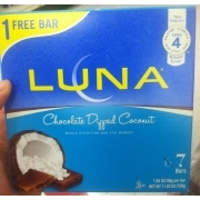 LUNA Chocolate Dipped Coconut Bar: Calories, Nutrition Analysis & More ...