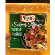 Primo Sausage, Simply Italian, Mild: Calories, Nutrition Analysis ...