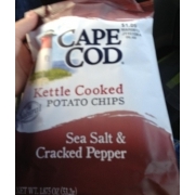 Cape Cod Sea Salt & Cracked Pepper Kettle Cooked Potato Chips: Calories ...
