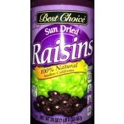 Best Choice Sun Dried Raisins: Calories, Nutrition Analysis & More ...
