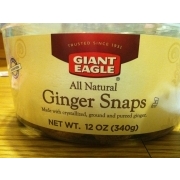 Giant Eagle Ginger Snaps: Calories, Nutrition Analysis & More | Fooducate