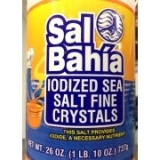 Sal Bahia Iodized Sea salt Fine Crystals: Calories, Nutrition Analysis ...