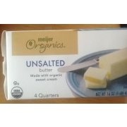Meijer Organics Unsalted Butter: Calories, Nutrition Analysis & More ...