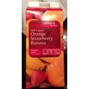 Safeway Farms Orange Strawberry Banana Juice: Calories, Nutrition ...
