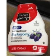 Market Pantry Blue Raspberry Liquid Water Enhancer: Calories, Nutrition ...