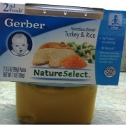 Gerber Nature Select 2nd Foods, Dinner, Turkey & Rice Nutritious Dinner ...