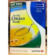 Safeway Fat Free Reduced Sodium Chicken Broth: Calories, Nutrition ...