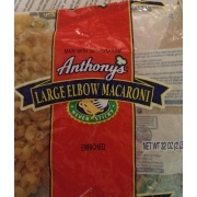 Anthony's Large Elbow Macaroni, Enriched: Calories, Nutrition Analysis ...