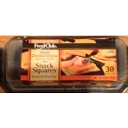 Food Club Snack Squares, Sharp Cheddar Cheese 30 Slices: Calories ...