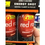 Red Rain Energy Shots, Orange, Zero Calorie: Calories, Nutrition ...