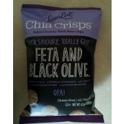 Lesser Evil Chia Crisps, Feta And Black Olive: Calories, Nutrition ...