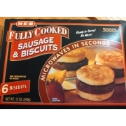 H-E-B Sausage & Biscuits: Calories, Nutrition Analysis & More | Fooducate