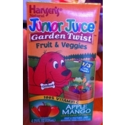Hansen's Garden Twist Apple & Mango Fruit & Veggies Juice: Calories ...