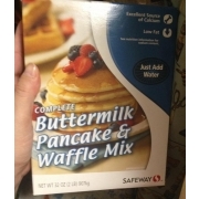 Safeway Complete Buttermilk Pancake & Waffle Mix: Calories, Nutrition ...