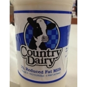 Country Dairy Milk, Reduced Fat, Pasteurized, Grade A: Calories ...