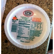 Hunter Farms Ice Cream, Vanilla And Orange Sherbet Flavored: Calories ...