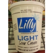 Lilly Light Sour Cream: Calories, Nutrition Analysis & More | Fooducate