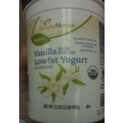Simply Nature Yogurt, Lowfat, 1% Milkfat, Vanilla: Calories, Nutrition ...