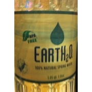 Earth 2 O Water, 100% Natural Spring: Calories, Nutrition Analysis ...