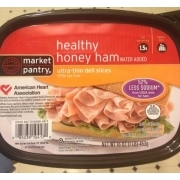 Market Pantry Ultra Thin Deli Slices, Healthy Honey Ham: Calories ...