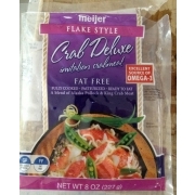 Meijer Flake Style Crab Deluxe Imitation Crabmeat: Calories, Nutrition ...