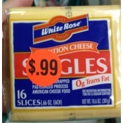 White Rose Cheese Food, American, Singles: Calories, Nutrition Analysis ...