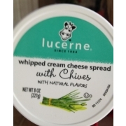 Lucerne Cream Cheese Spread, Whipped With Chives: Calories, Nutrition ...