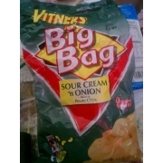 Vitners Sour Cream 'N Onion Flavored Potato Chips: Calories, Nutrition ...