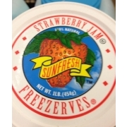 Sunfresh Freezerves Jam, Strawberry: Calories, Nutrition Analysis ...