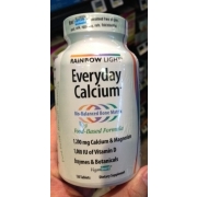 Rainbow Light Calcium Tablets, Bio-Balanced Bone Matrix, Food-Based ...