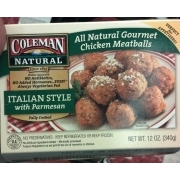 Coleman Natural Italian Style With Parmesan Chicken Meatballs: Calories ...