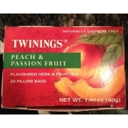 Twinings Tea, Herb & Fruit, Peach & Passion Fruit: Calories, Nutrition ...