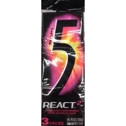 5 Gum, Sugarfree, React, Fruit: Calories, Nutrition Analysis & More ...