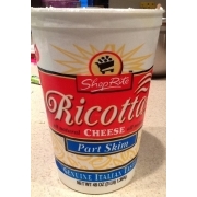 ShopRite Ricotta All Natural Cheese, Part Skim: Calories, Nutrition ...
