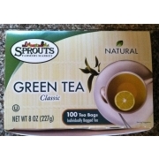 Sprouts Farmers Market Classic Green Tea: Calories, Nutrition Analysis ...