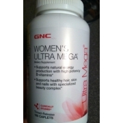GNC Women's Ultra Mega Multivitamin Tablets For Women: Calories ...