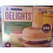 Jimmy Dean Muffin, Made With Whole Grain, Turkey Sausage, Egg White ...