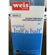 Weis Original Half & Half Milk: Calories, Nutrition Analysis & More ...