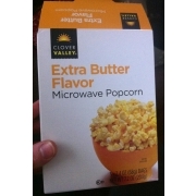 Clover Valley Microwave Popcorn, Extra Butter Flavor: Calories ...