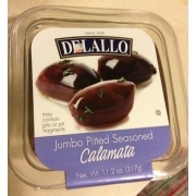 Delallo Olives, Calamata, Seasoned, Pitted: Calories, Nutrition ...