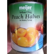 Meijer Peach Halves In Heavy Syrup, Yellow Cling: Calories, Nutrition ...