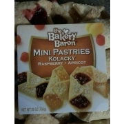 The Bakery Baron Mini Pastries Kolacky, Raspberry, Apricot: Calories ...