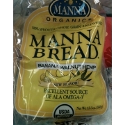 Manna Bread, Banana Walnut Hemp, 100% Sprouted Whole Grain, Unleavened ...